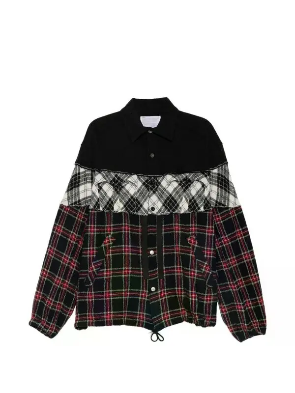 Kolor Patchwork Shirt Jacket - Black