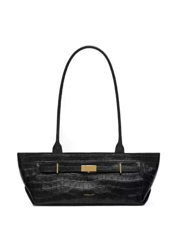 DEMELLIER New York Croc-effect Shoulder Bag - Black