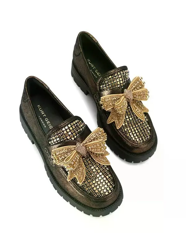 Kurt Geiger Bow Crystal Loafers
