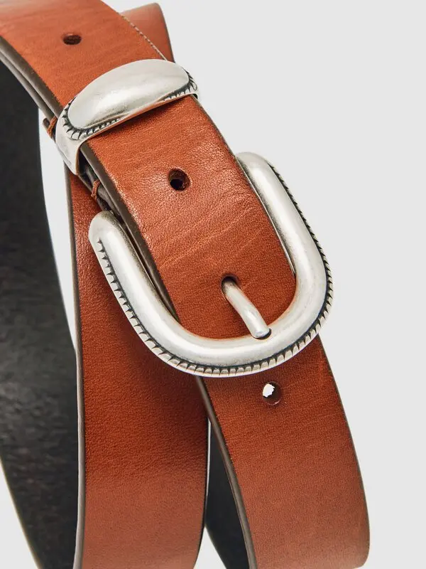 REISS Leather Western Belt