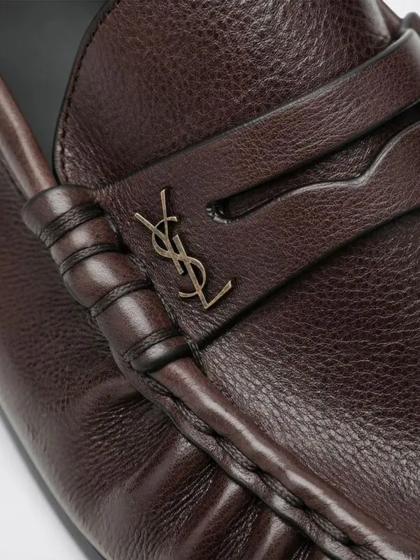 Saint Laurent Le Loafer Penny Loafers In Calfskin With Monogram