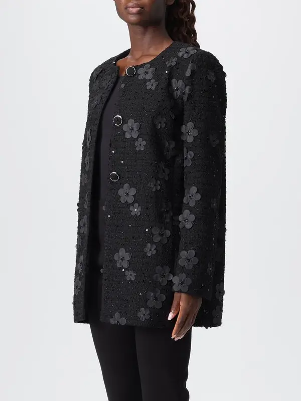 TWINSET Embellished Tweed Coat