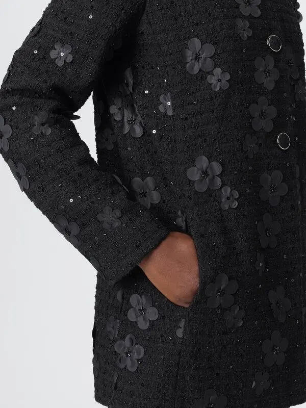 TWINSET Embellished Tweed Coat