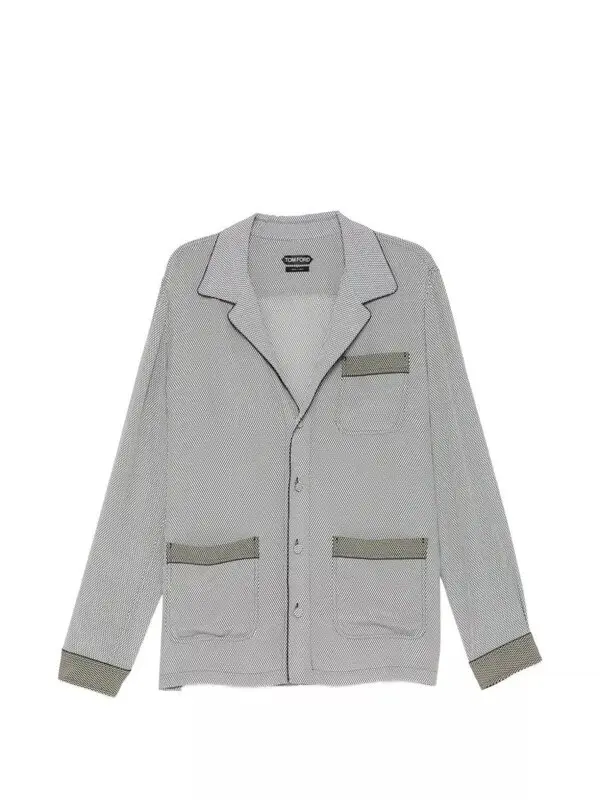 TOM FORD Geometric Print Pyjama Shirt - Neutrals