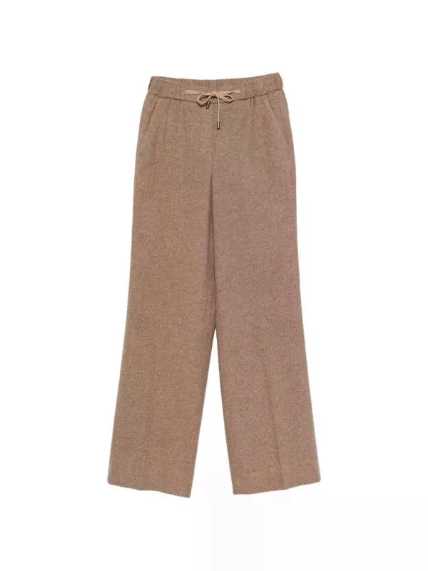 Peserico Drawstring Wide-leg Trousers - Brown