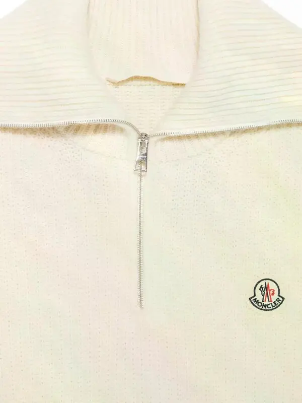 Moncler Ciclista Tricot Ribbed-knit Half-zip Sweater