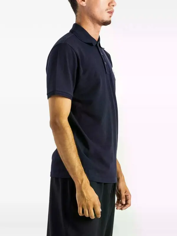 Moncler Logo Patch Cotton Piquet Polo Shirt