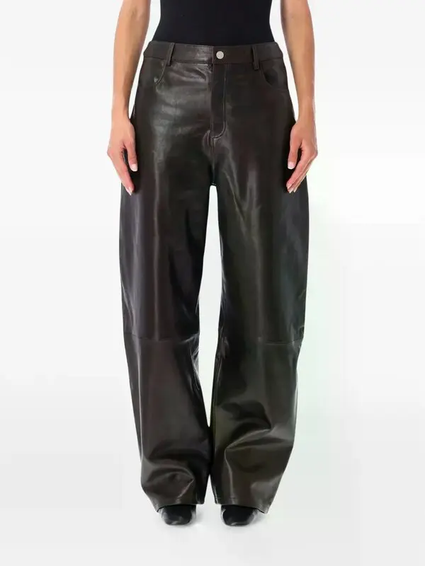 ARMA Ece Leather Barrel Trousers