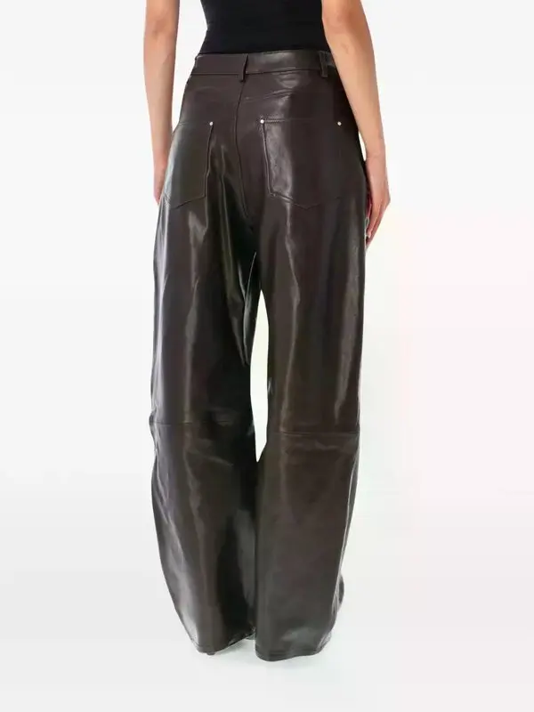 ARMA Ece Leather Barrel Trousers