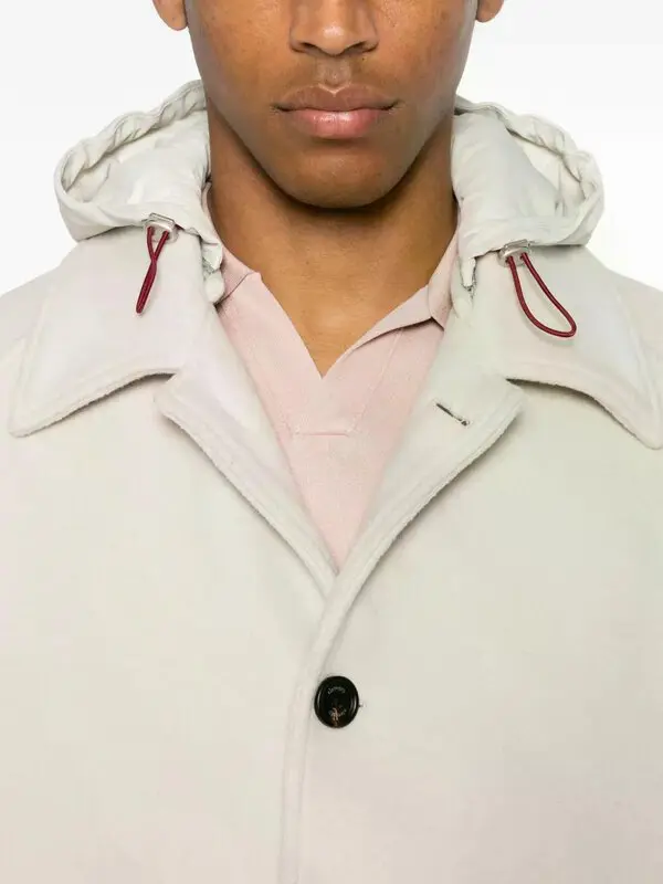 Eleventy Hooded Single-breasted Coat