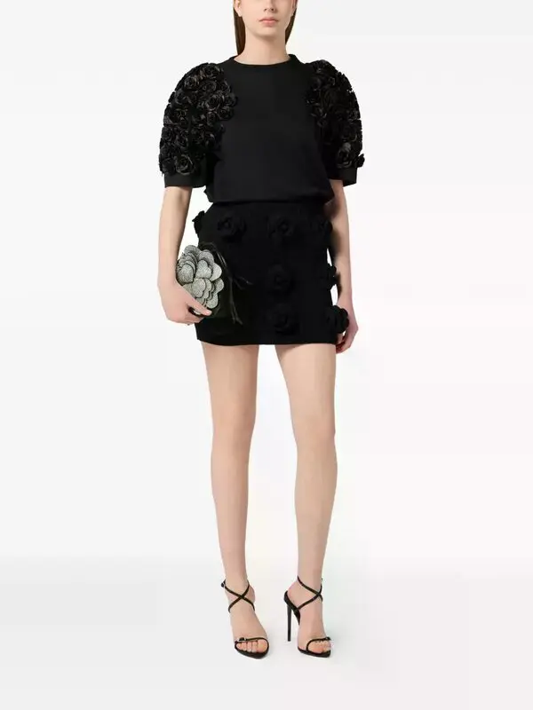 Philipp Plein Floral-detail Mini Skirt