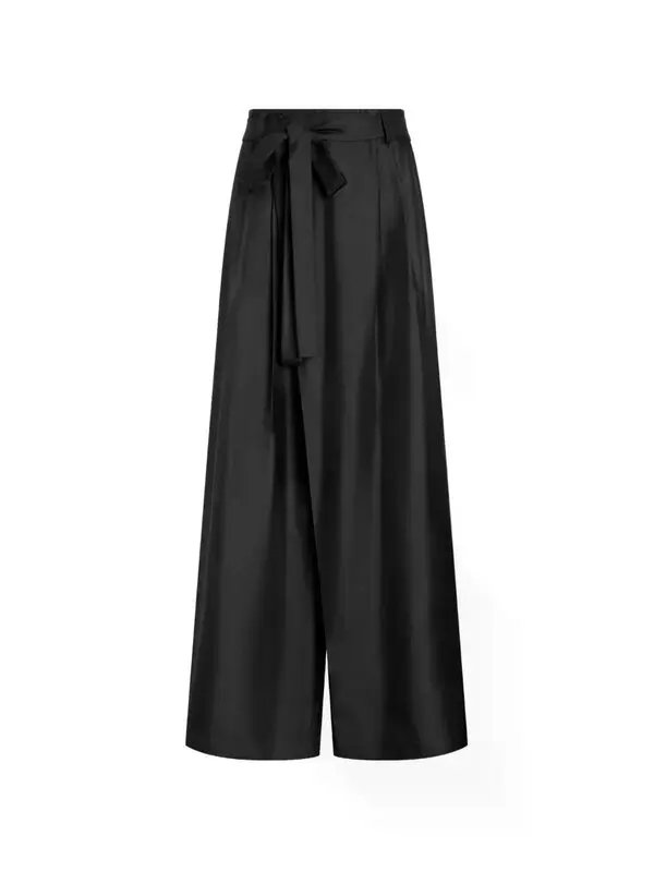 Dolce & Gabbana Silk Twill Trousers - Black