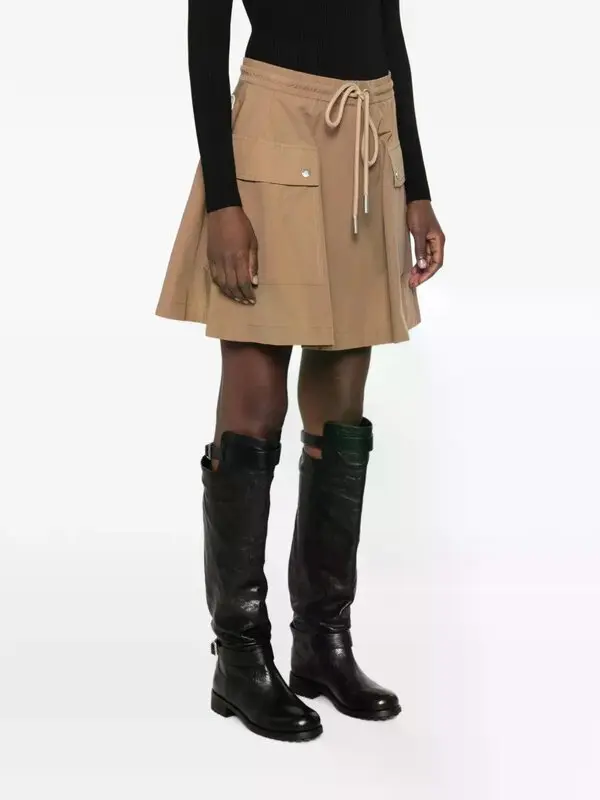 Moncler Drawstring Waist A-line Mini Skirt