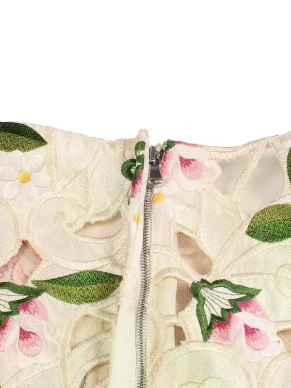 Dolce & Gabbana 2000s Floral Embroidered Mini Dress