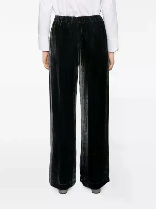 WHYCI Elasticated-waist Velvet Trousers