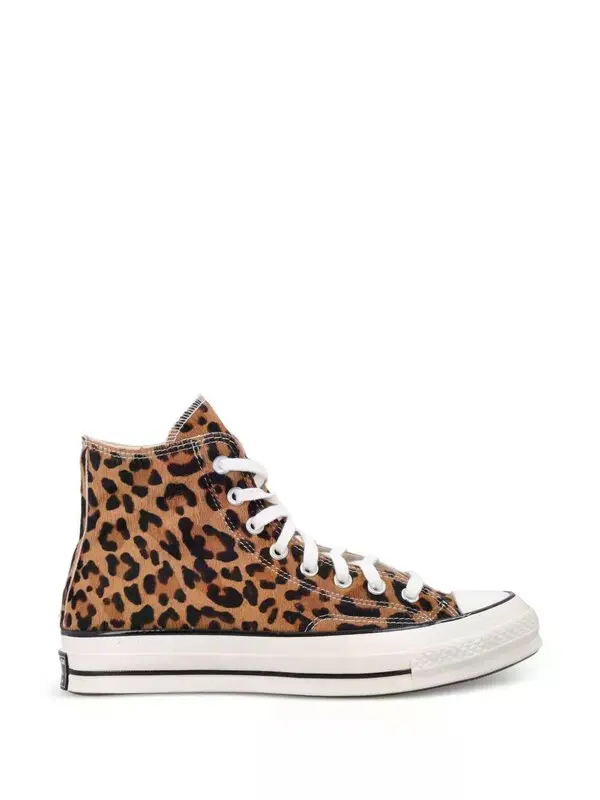 CONVERSE Chuck 70 Leopard Pony-hair High-top Shoes - Brown
