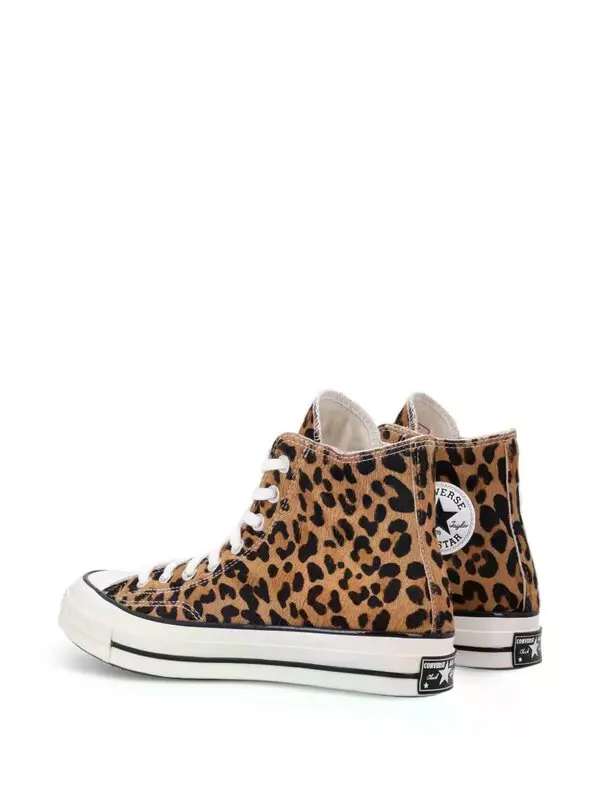 CONVERSE Chuck 70 High-top Pony Hair Leopard Print Sneakers