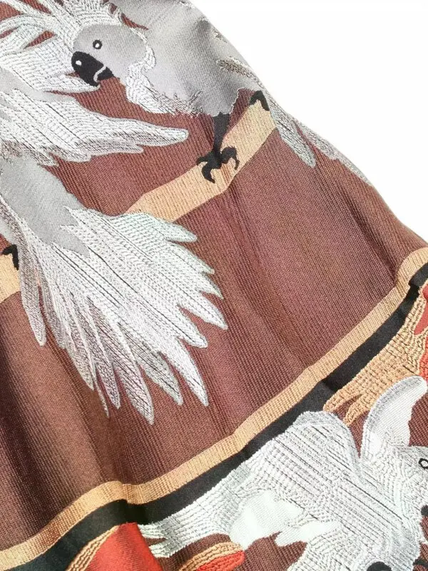 Fendi 2010s Embroidered Parrot Camisole Dress