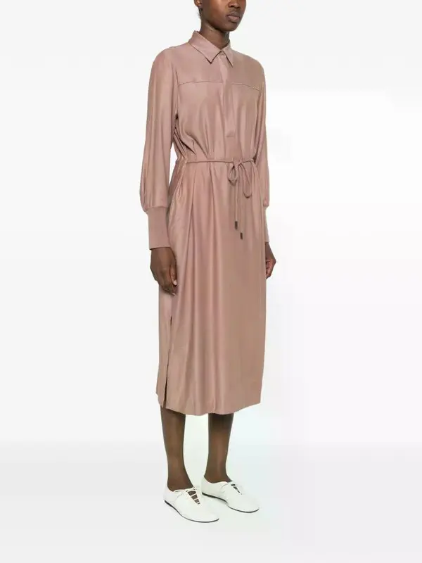 Peserico Drawstring-waist Midi Dress