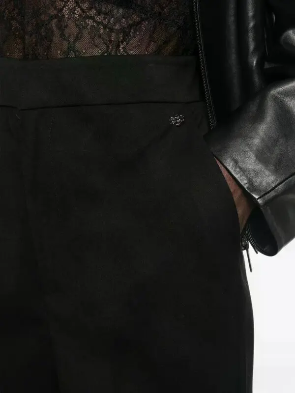 ANIYE BY Tailored Trousers With Silver-tone Logo Plaque