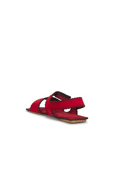 Khaite Boden Whip Stitch Flat Sandals