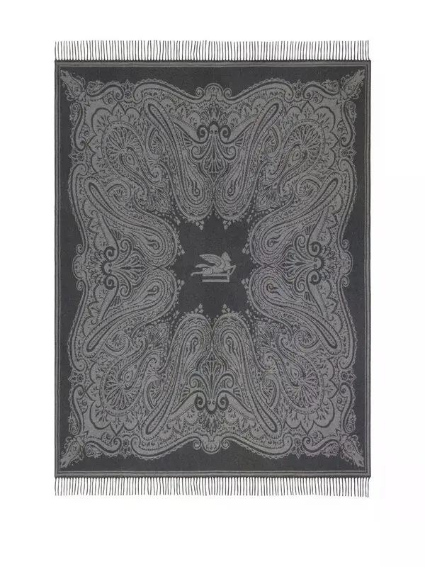 Etro Jacquard Wool-blend Throw Blanket