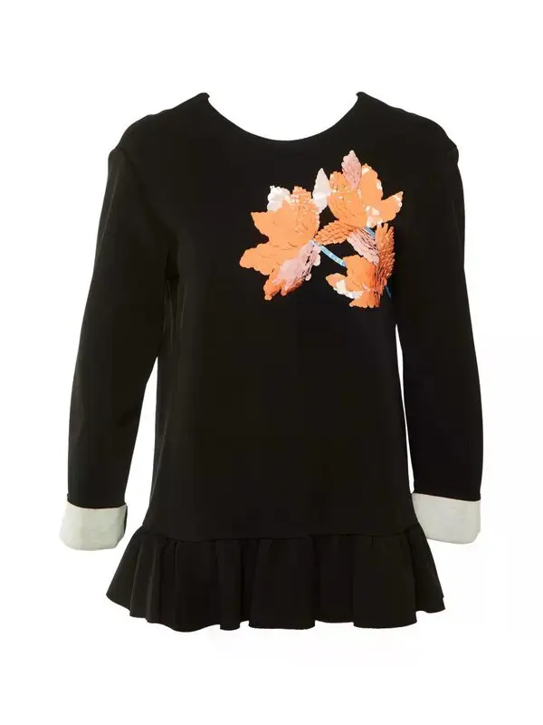 Marni Sequin Embellished Ruffled Blouse