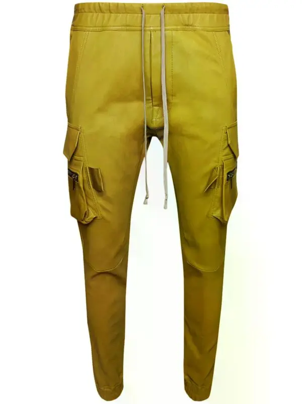 Rick Owens Elasticated-waist Tapered Leather Trousers
