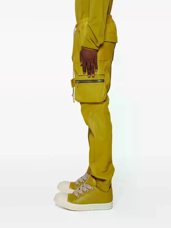 Rick Owens Elasticated-waist Tapered Leather Trousers
