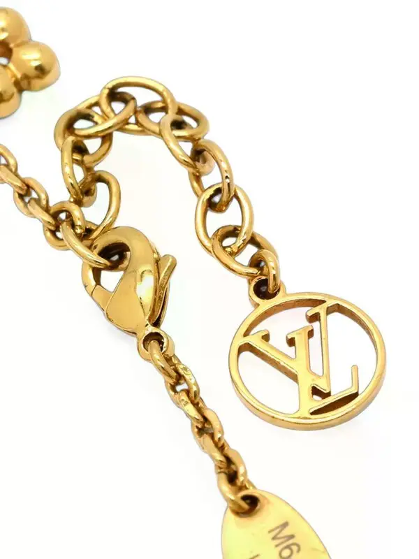 LOUIS VUITTON 2021 Plated Monogram Blooming Supple Bracelet Costume Bracelet