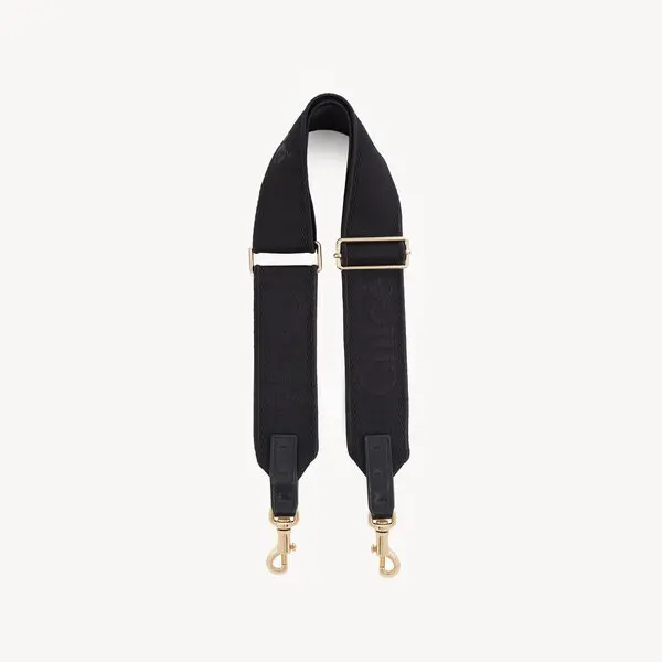 Chloé Adjustable Strap In Canvas - Black