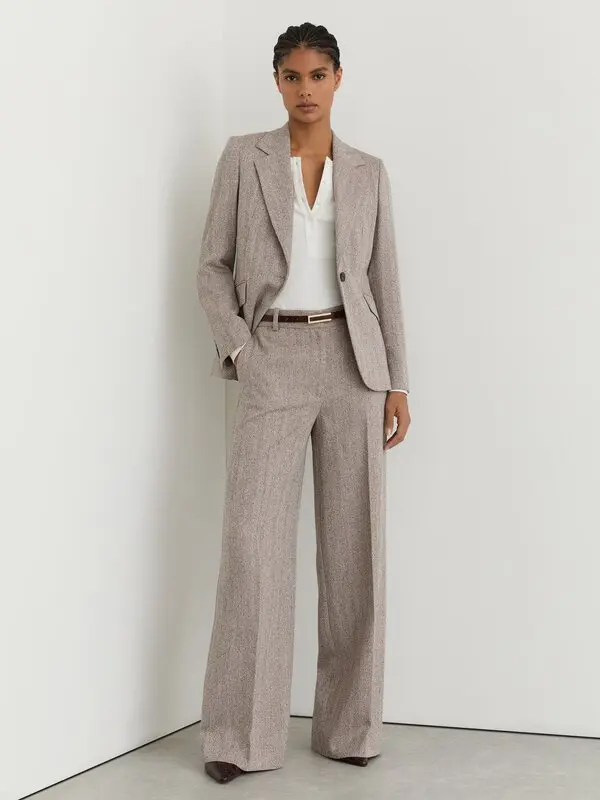 REISS Single-breasted Textured Blazer