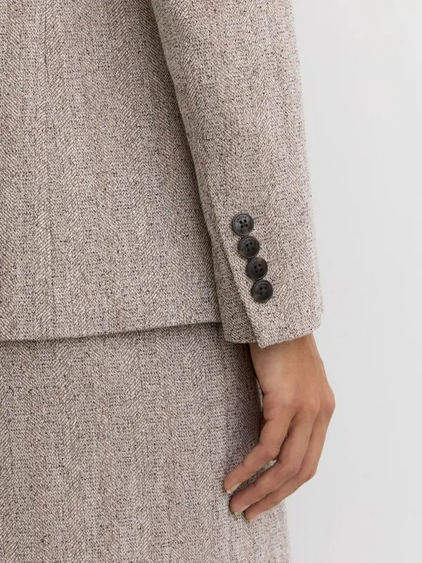 REISS Single-breasted Textured Blazer
