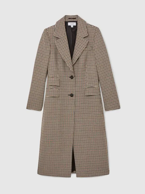 REISS Wool-blend Single-breasted Coat - Beige/brown