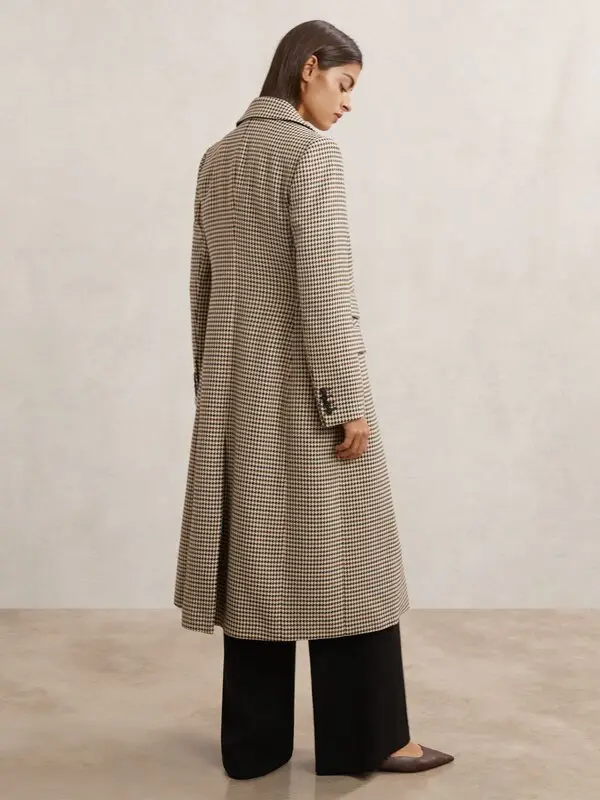 REISS Wool-blend Single-breasted Coat - Beige/brown