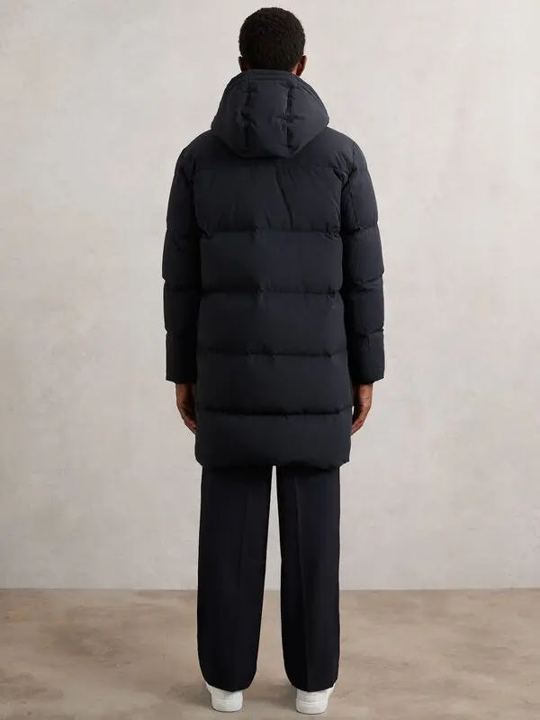 REISS Longline Quilted Puffer Jacket