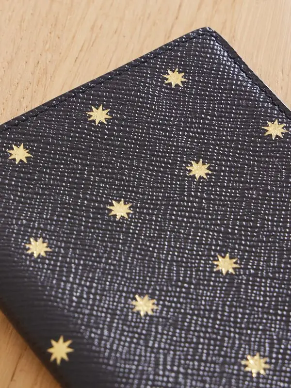 Smythson Panama Stars Textured-leather Passport Cover