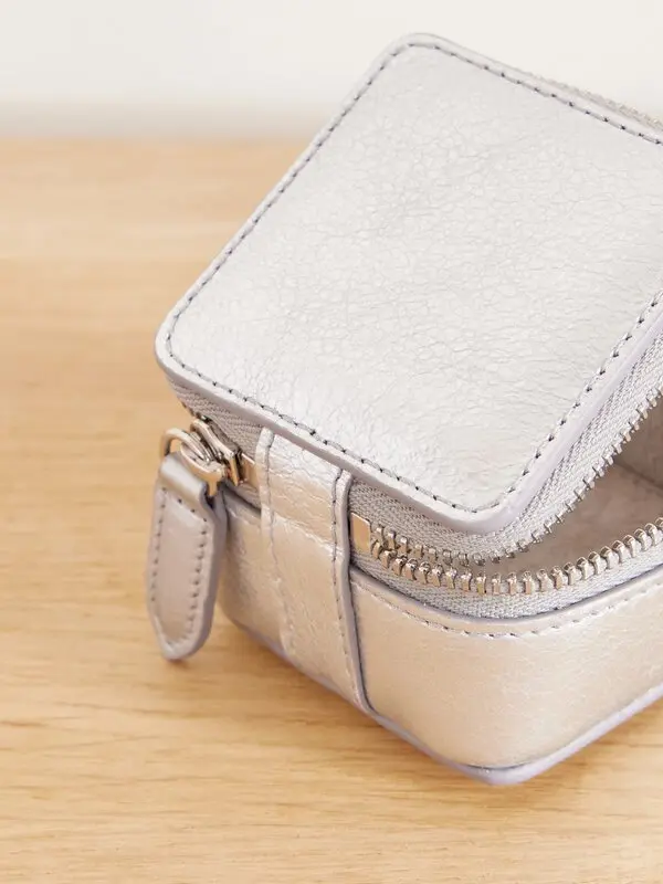 Smythson Metallic Leather Cosmetic Case