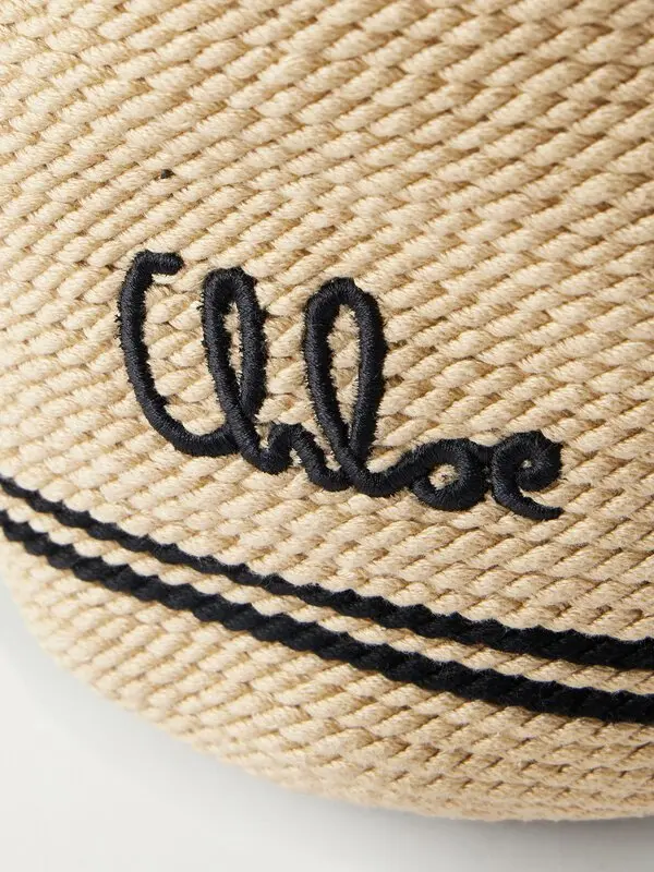 Chloé Soleil Embroidered Cord And Leather Bucket Bag - Neutrals