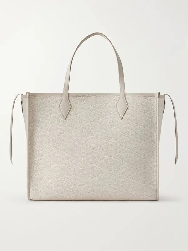 METIER Chameleon 41 Leather-trimmed Jacquard Tote