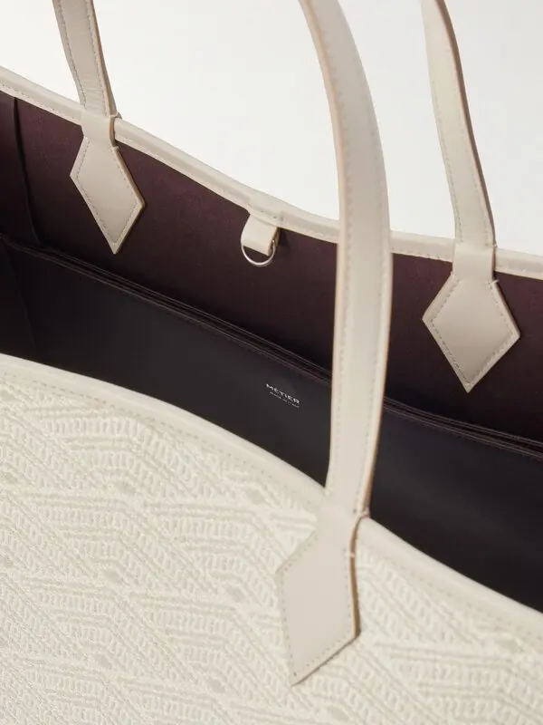 METIER Chameleon 41 Leather-trimmed Jacquard Tote