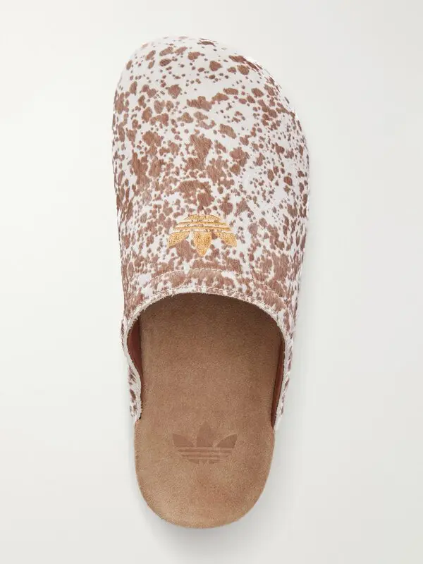 ADIDAS ORIGINALS Adimule Calf Hair Mules - Neutrals