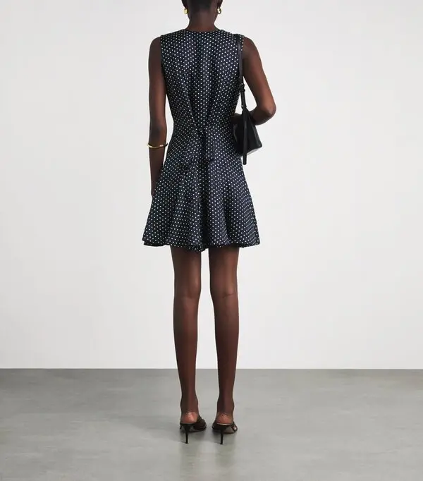 DÔEN Silk Blend Aubrey Mini Dress With Polka Dot Print