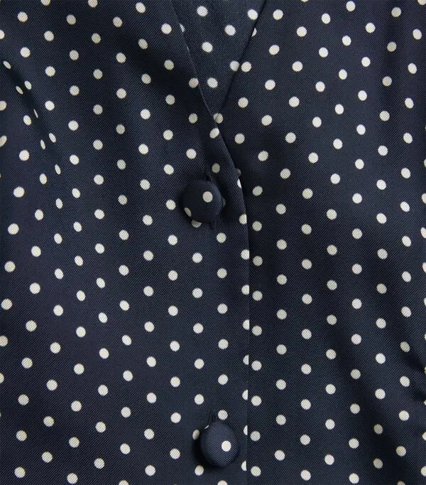 DÔEN Silk Blend Aubrey Mini Dress With Polka Dot Print