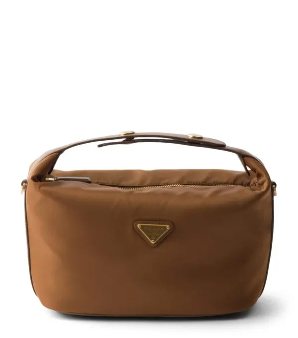 Prada Mini Re-nylon Chérie Top-handle Bag - Brown