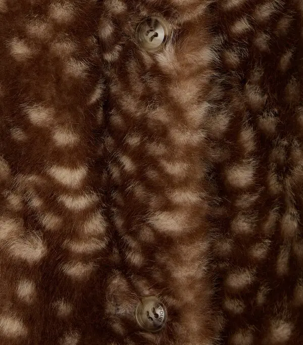 Bonpoint Faux Fur Deer Print Coat