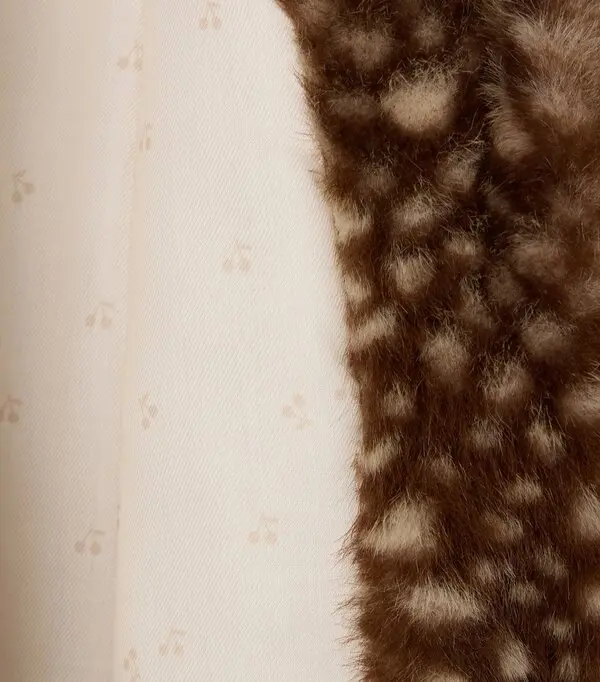 Bonpoint Faux Fur Deer Print Coat