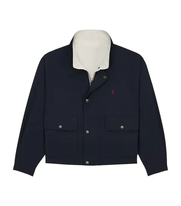 Saint Laurent Reversible Cotton Jacket With Logo Detail