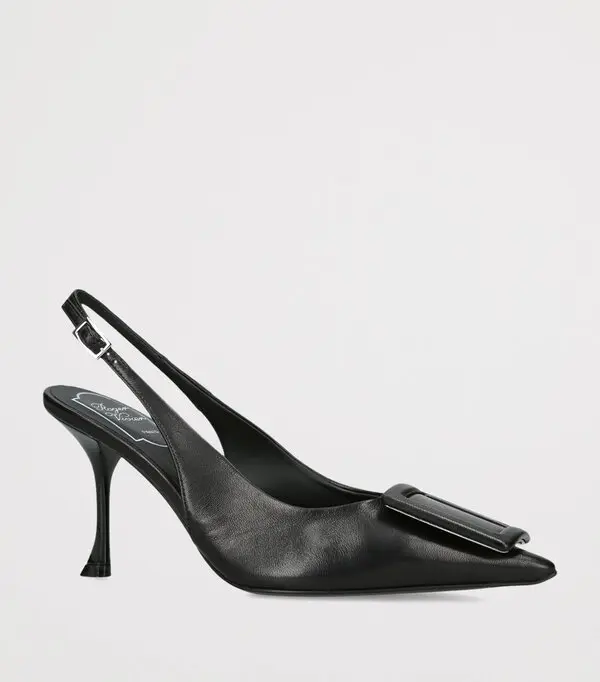 ROGER VIVIER Leather Viv' In The City Slingback Pumps 85