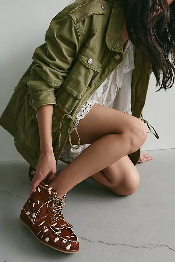 We The Free Hair-on Benny Boat Shoe Boots Shoe At - Fawn